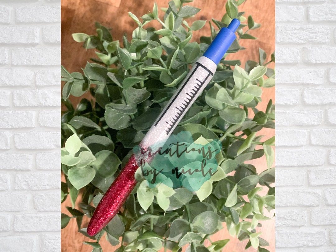Nurse Syringe Needle Glitter BALLPOINT Pens Inkjoy 0.7 Personalized ...