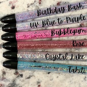 Glitter Pen Pentel RSVP 0.7 Fine Ballpoint Pens Custom Glitter Gift ...