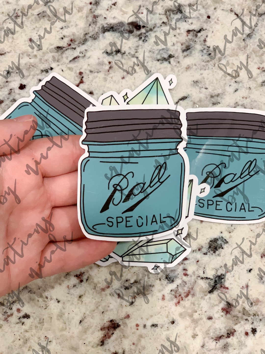 Ball Special Mason Jar Sticker Water Resistant Sticker for Water Bottle ...