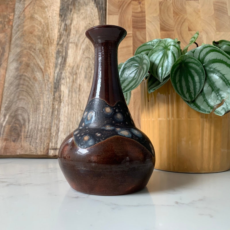 Brown Pottery Vase - Etsy