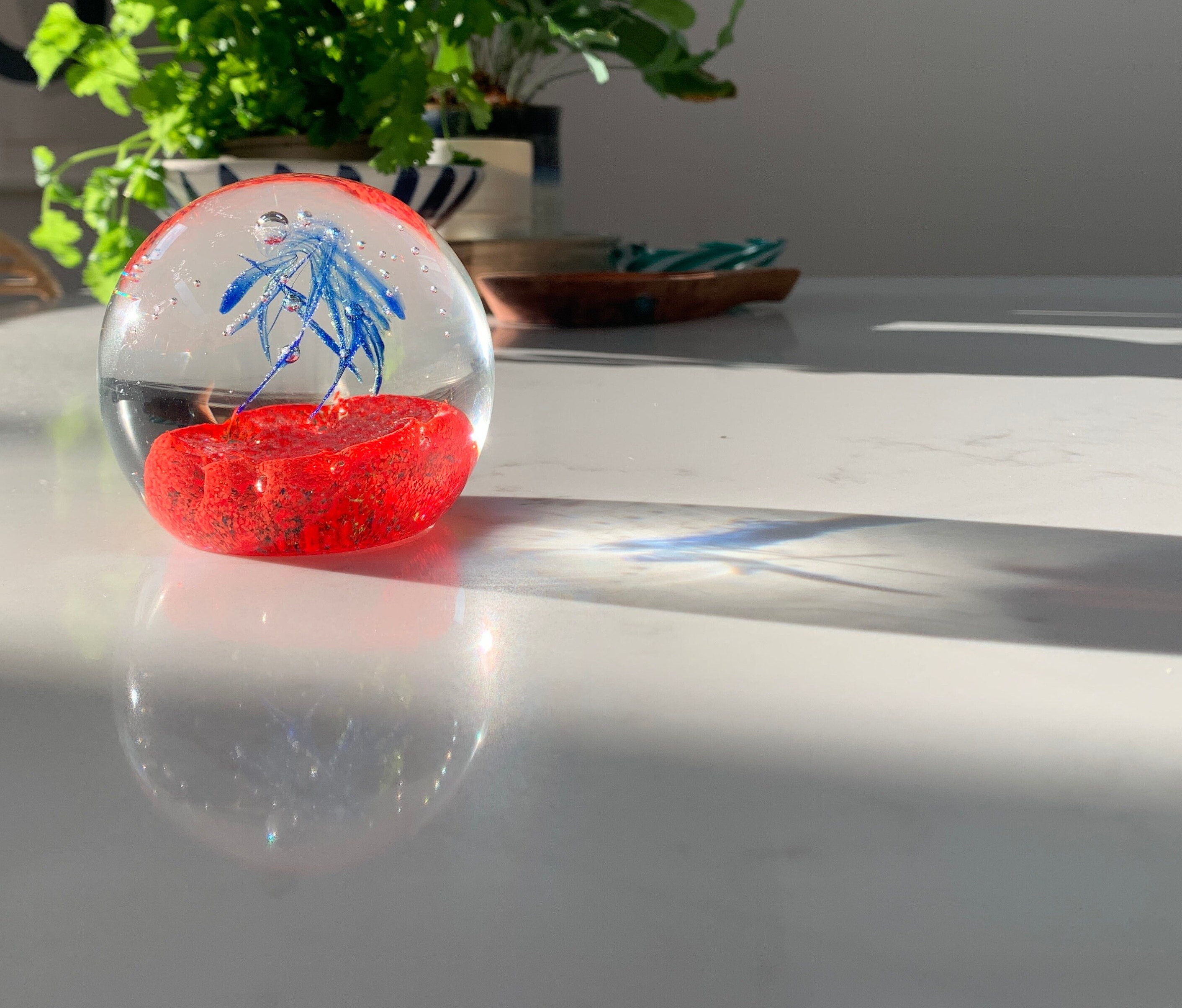 Glass Paperweight 1984