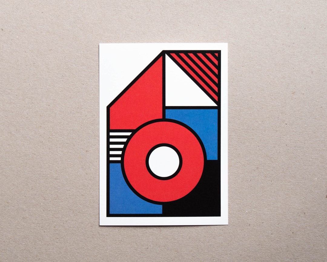 Postcard / Illustration - Geometry #04 - Etsy