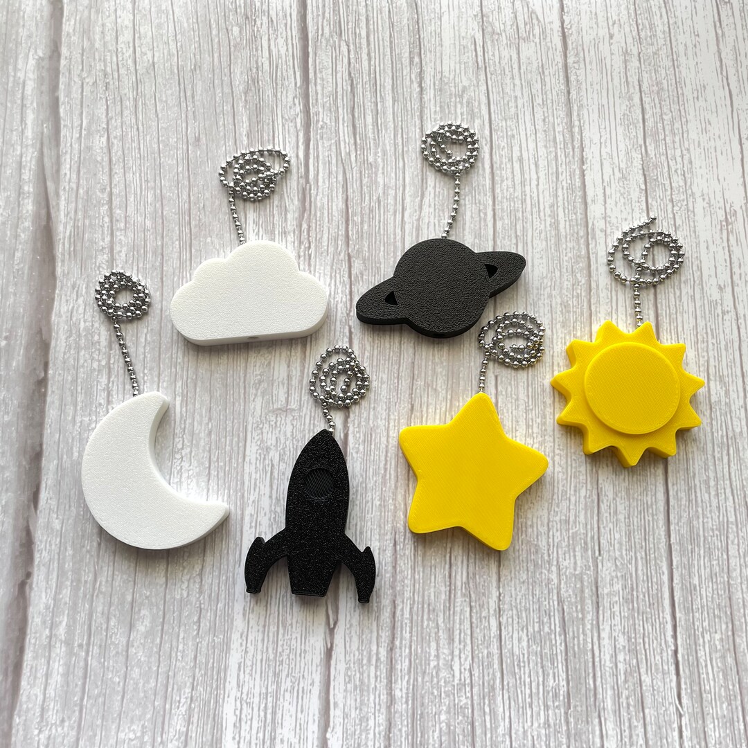 Galaxy Ceiling Fan Pull Chain, 3D Printed Novelty Fan & Light Pull ...