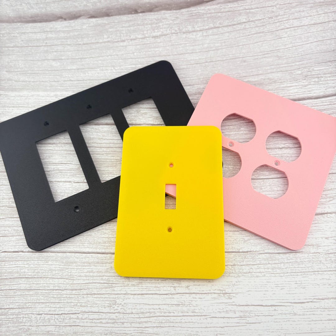 Simple Rounded Edge Light Switch Cover – Mid Century Modern Toggle ...