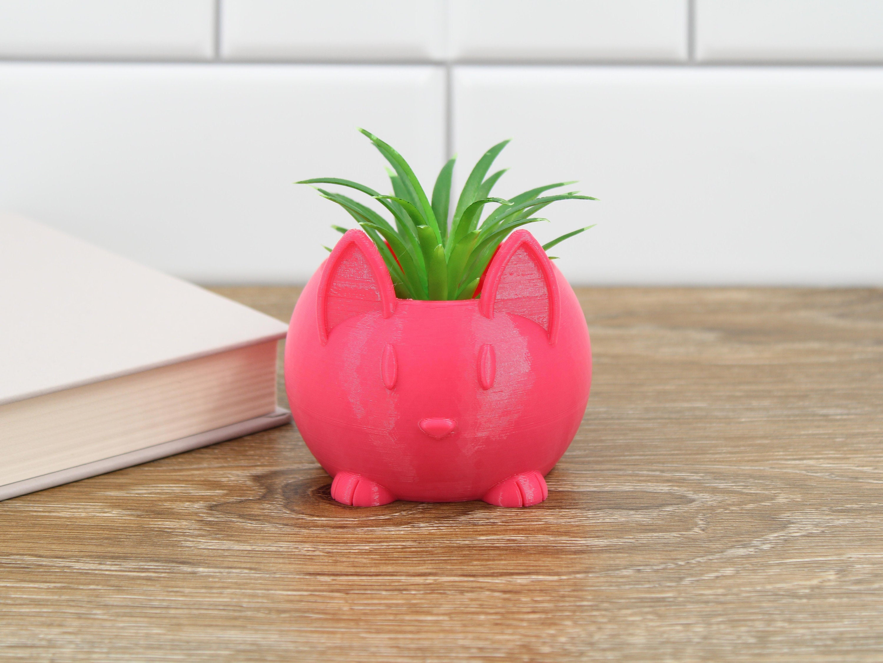 Succulent Bonsai Planter Pot Cute Cat Container Plant Pot Small Cat ...