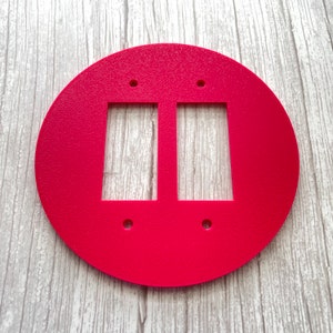 Round Wall Plate Cover for Living Room Colorful Retro Outlet & Switch ...
