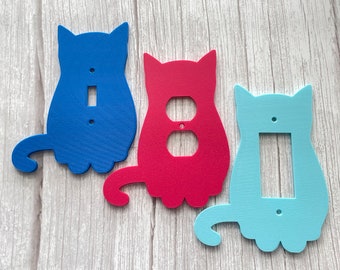 Cat Kitten Light Switch Triple Plate Cover - Etsy
