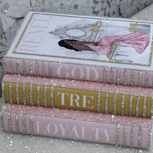 Black Queen Luxury Bling Glam Book Stack Stack of 3 - Etsy