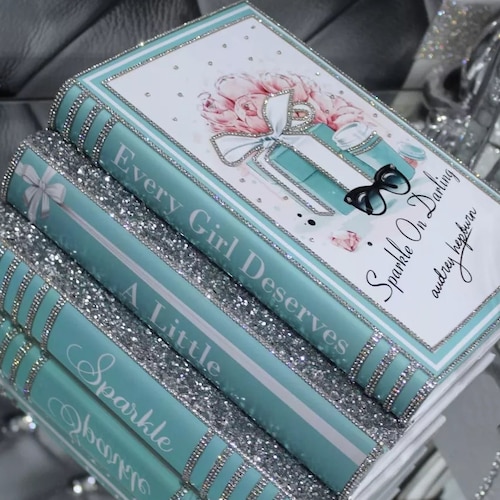 Bling Decor Book Stack Custom Made Bling Books Stack of 3 - Etsy