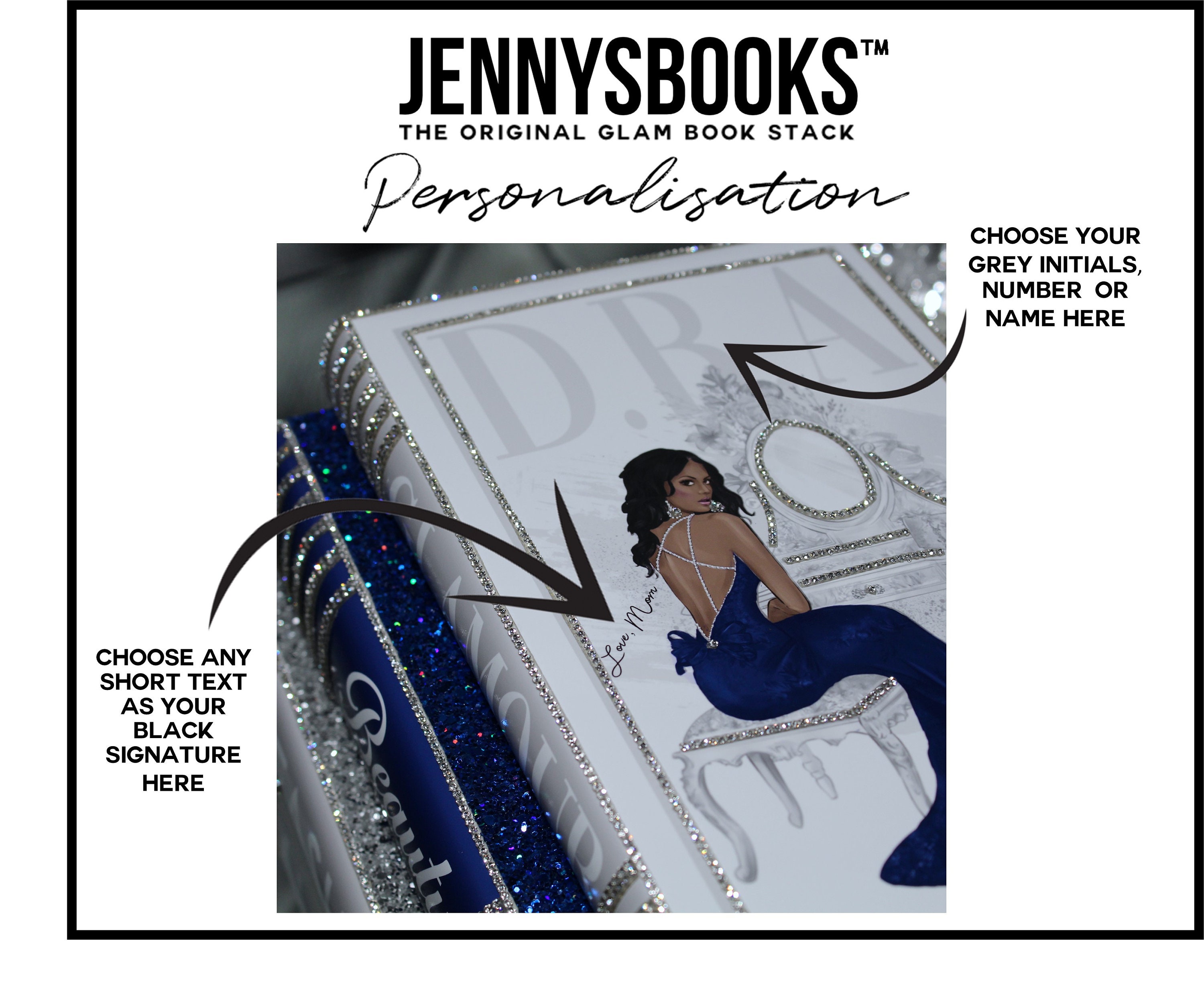 Bling Decor Book Stack Custom Made Bling Books Stack of 3 - Etsy