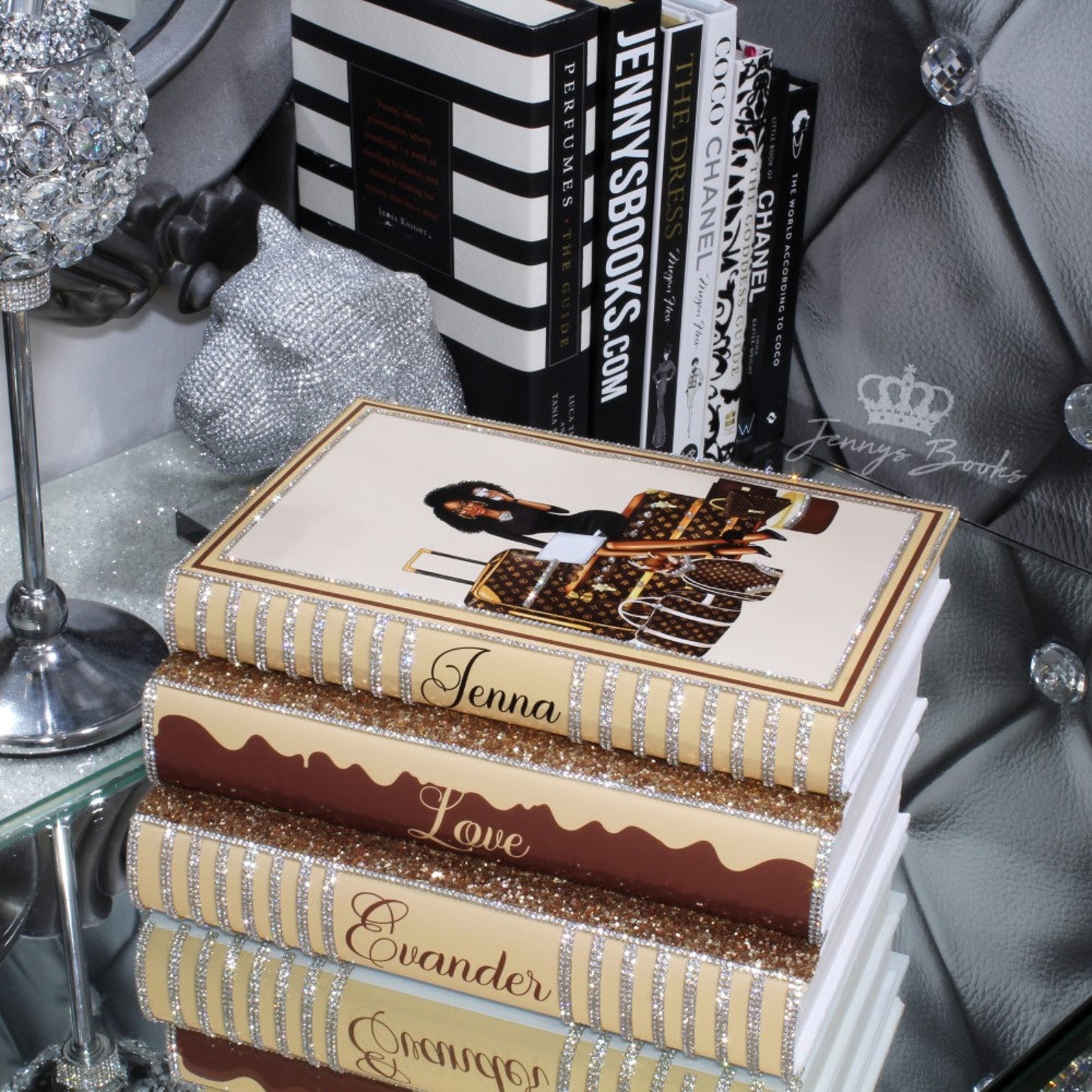 Luxury Bling Book Stack Custom Made Bling Books Stack of 3 - Etsy