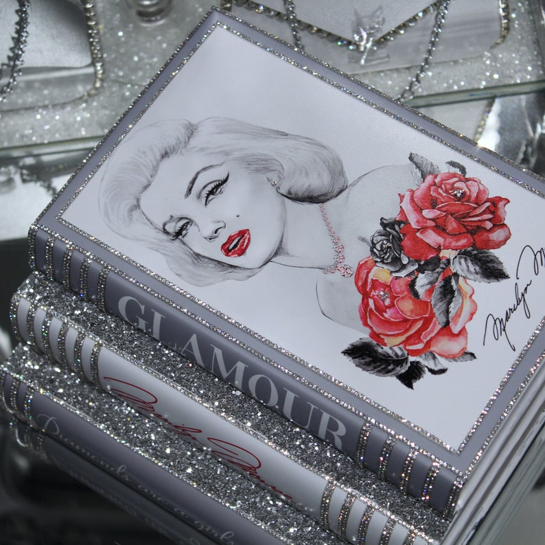 Marilyn Monroe Glam Books Custom Made Stack of 3 Bling - Etsy