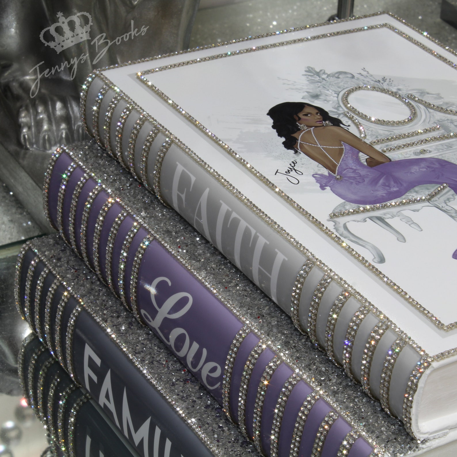 Bling Decor Book Stack Custom Made Bling Books Stack of 3 - Etsy