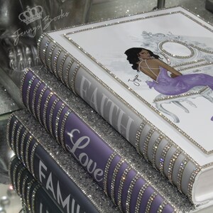 Bling Decor Book Stack Custom Made Bling Books Stack of 3 - Etsy