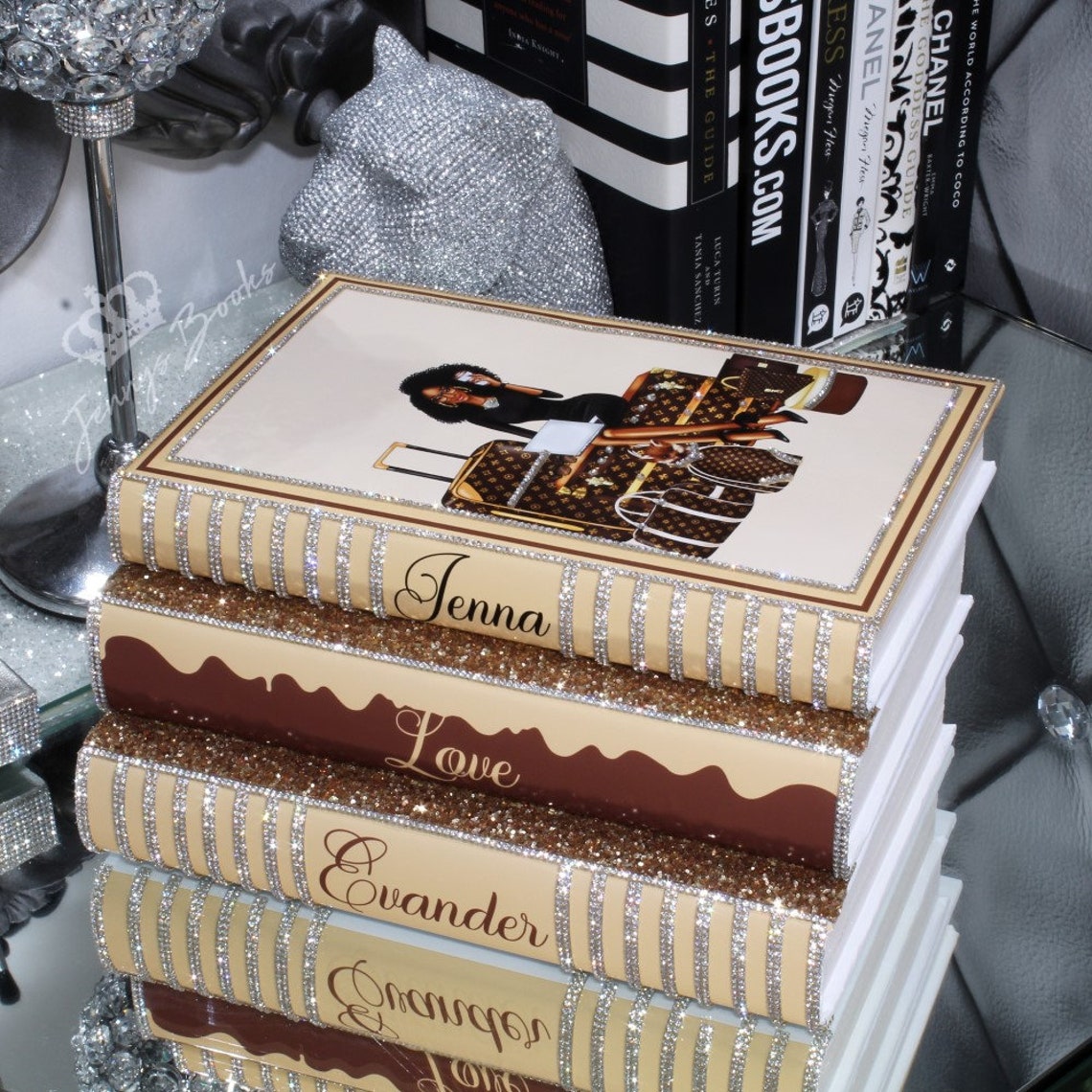 Luxury Bling Book Stack Custom Made Bling Books Stack of 3 - Etsy