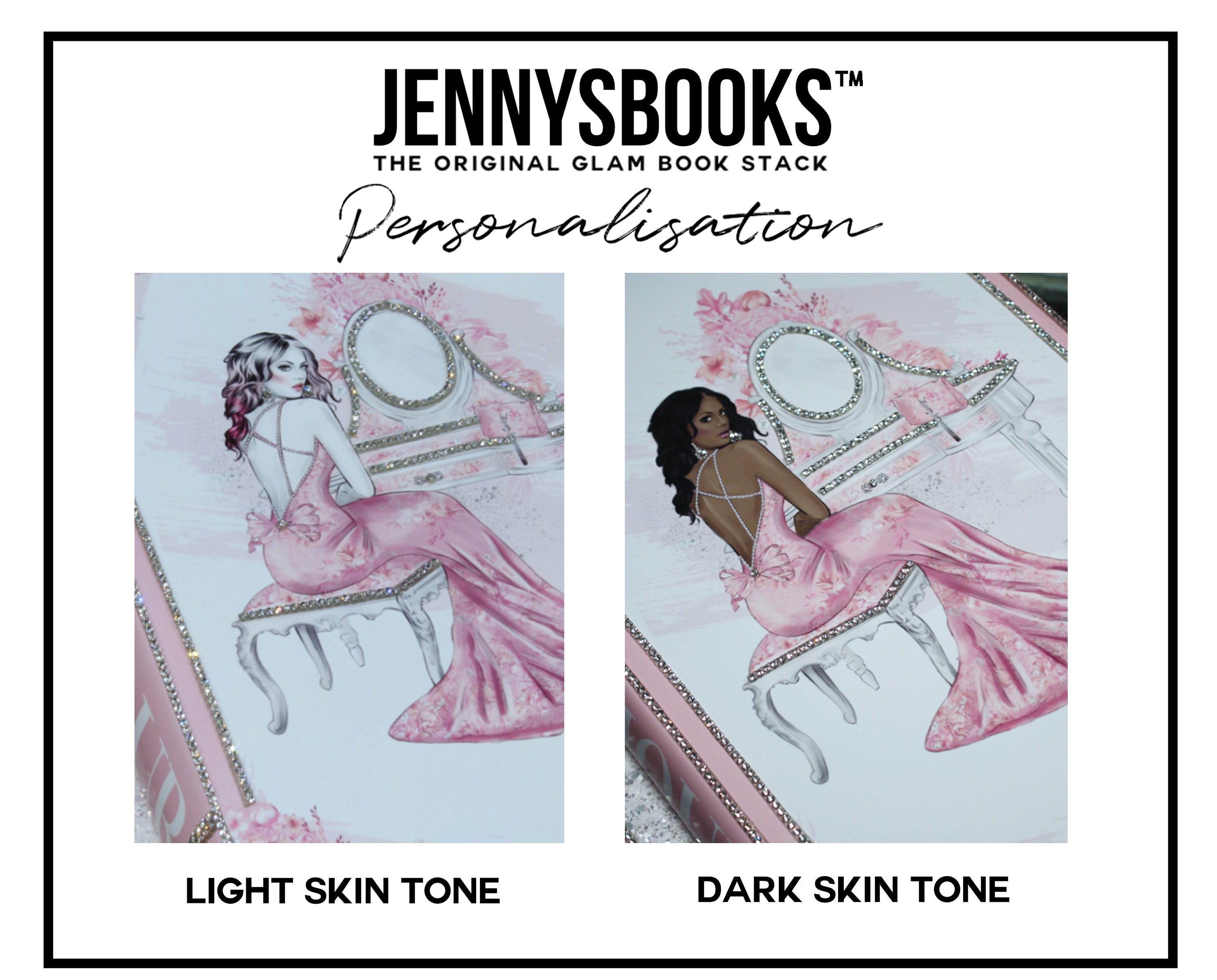 Floral Girly Glam Bling Books Pink Stack of 3 Custom - Etsy