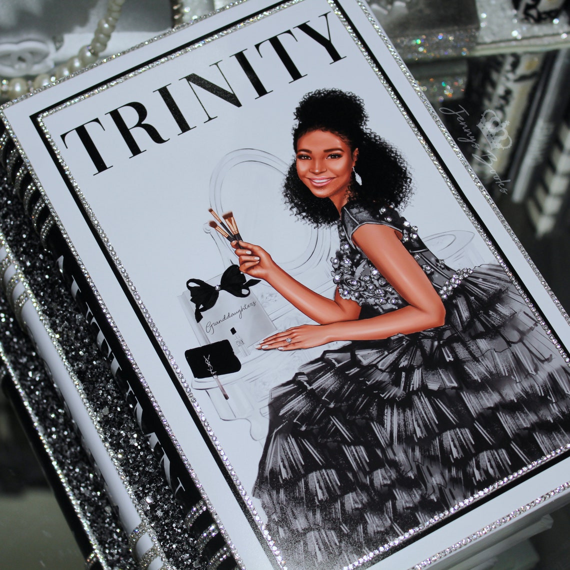 Glam Book Stack Create Your Own Character Black/white - Etsy