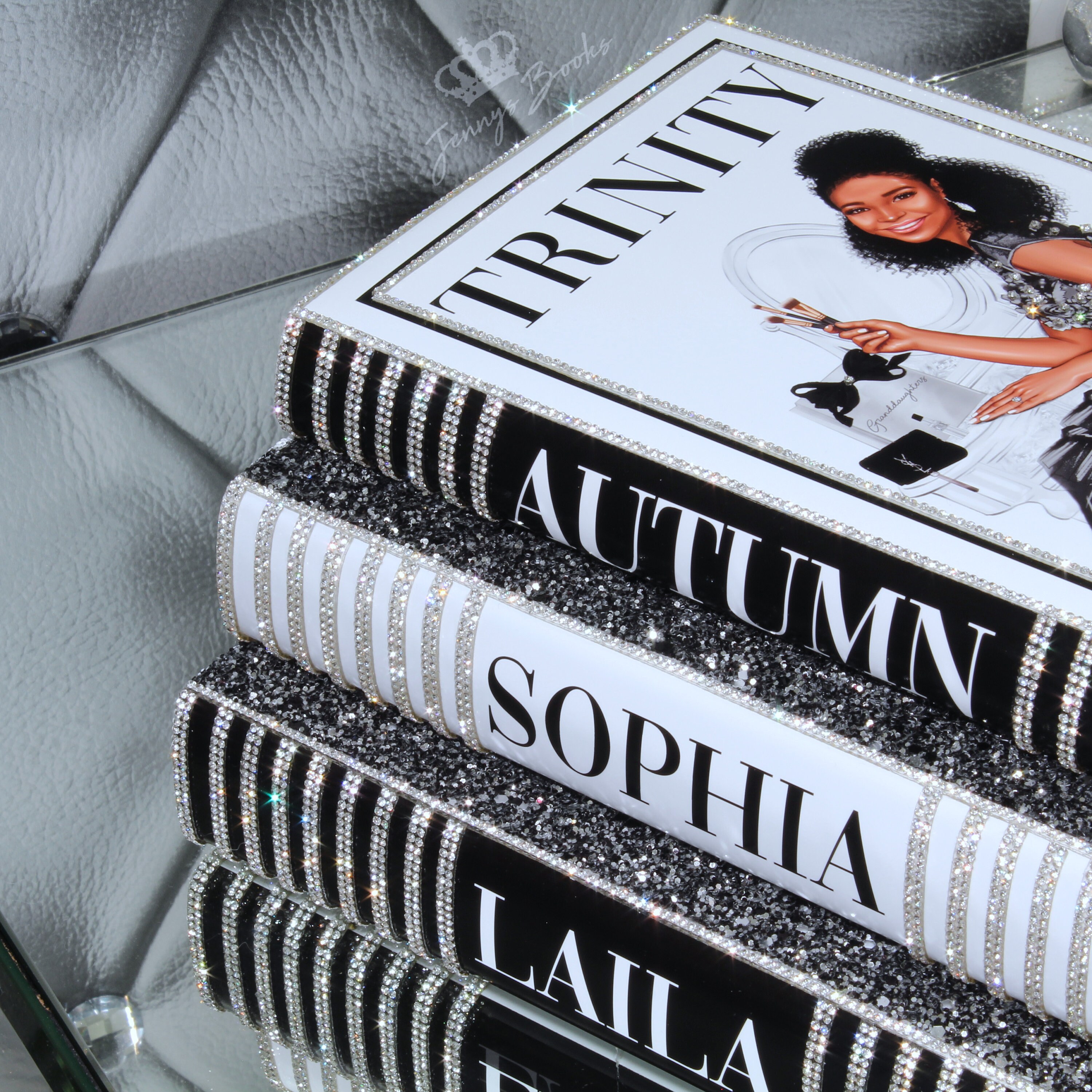 Glam Book Stack Create Your Own Character Black/white - Etsy