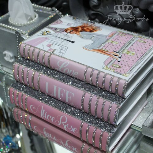 Flower Present Decor Books Custom Made and Personalised | Etsy