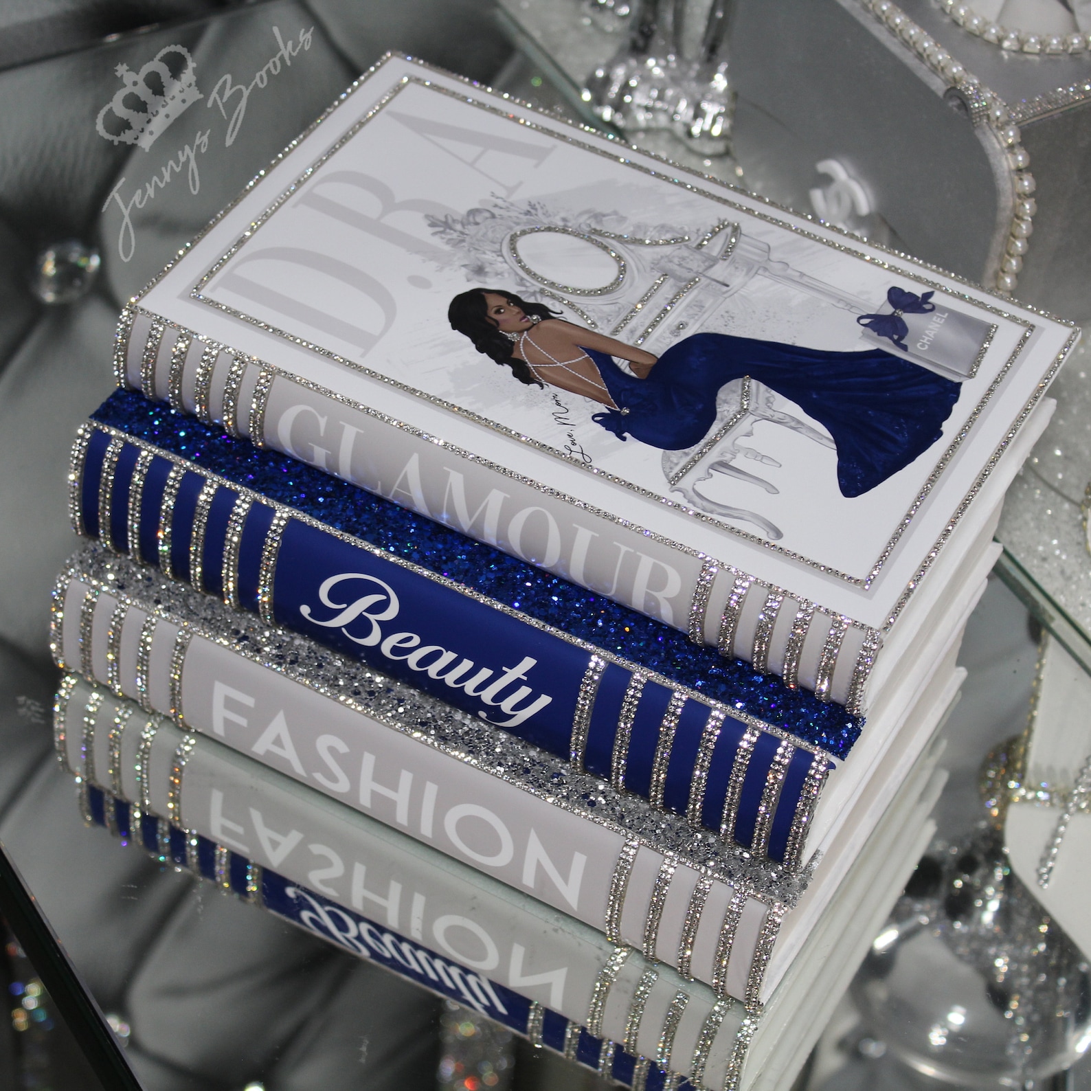 Bling Decor Book Stack Custom Made Bling Books Stack of 3 | Etsy