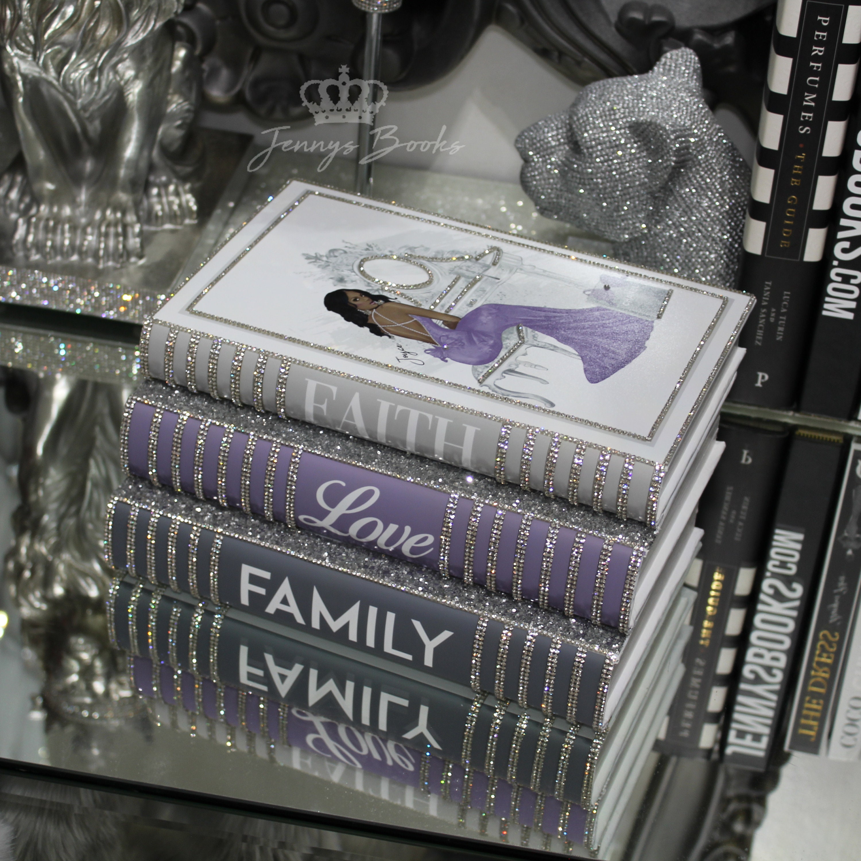 Bling Decor Book Stack Custom Made Bling Books Stack of 3 - Etsy