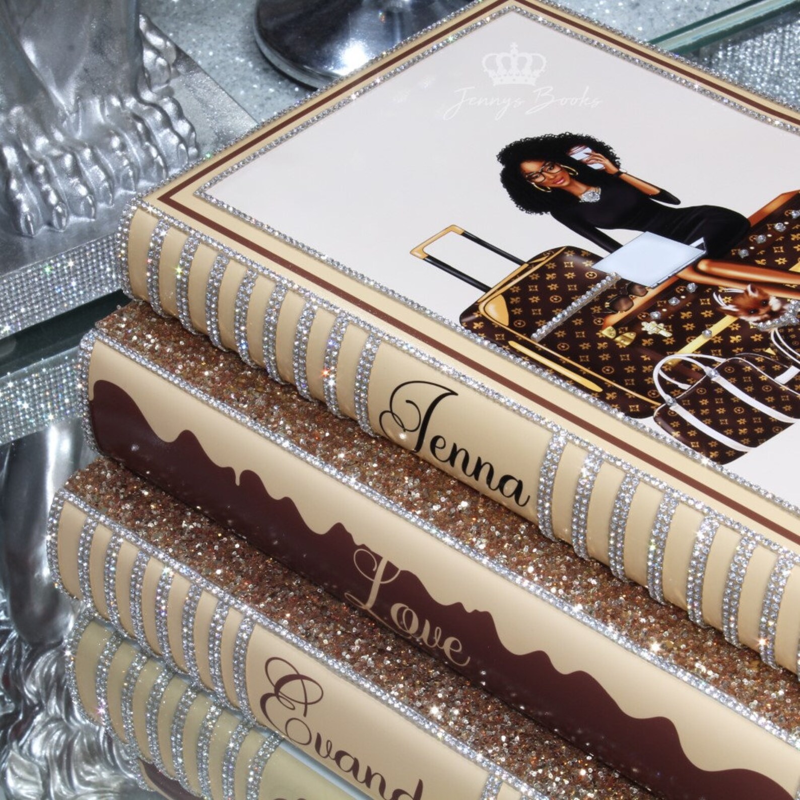 Luxury Bling Book Stack Custom Made Bling Books Stack of 3 - Etsy