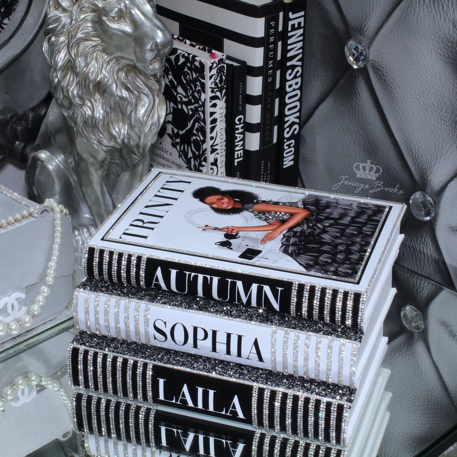 Glam Book Stack Create Your Own Character Black/white - Etsy