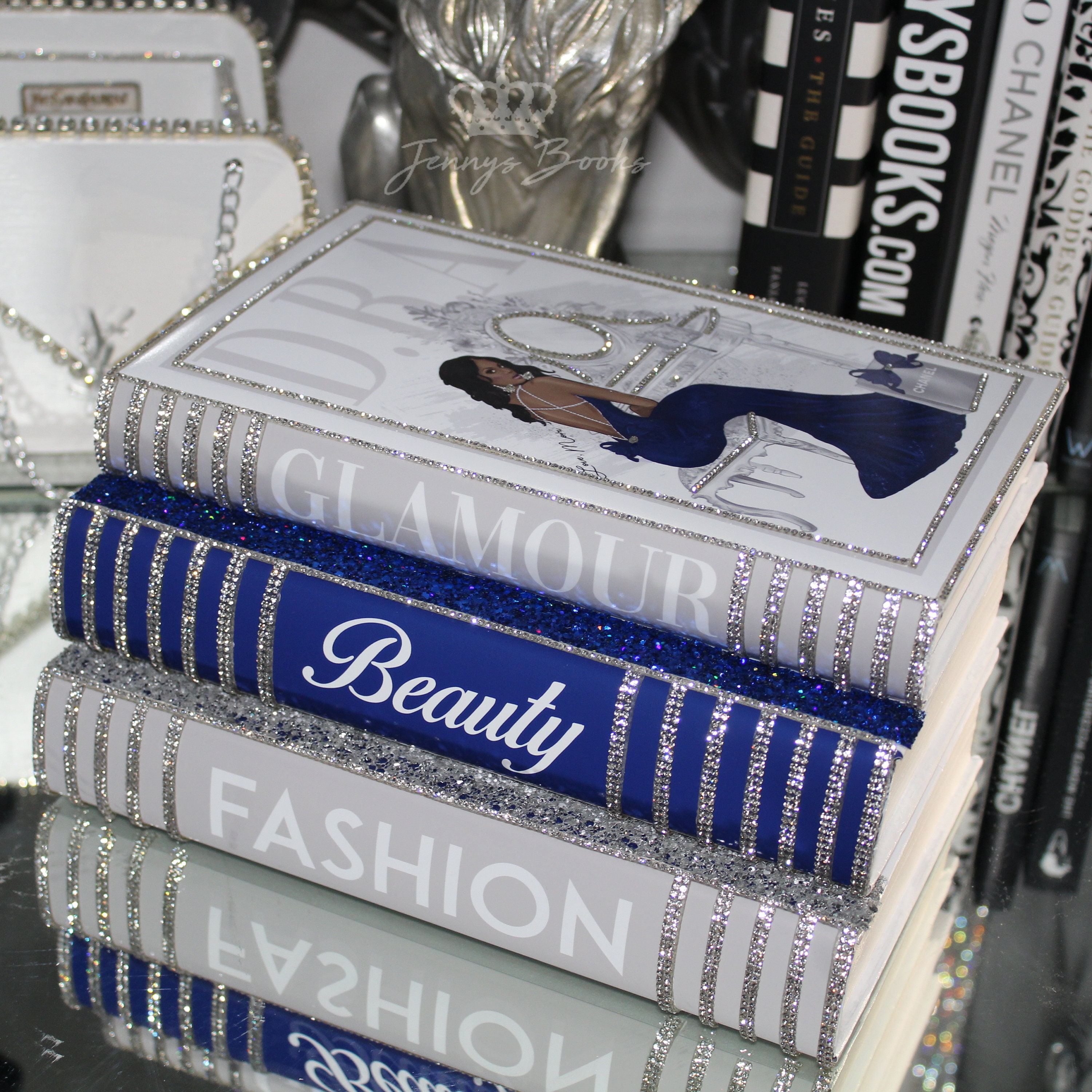 Bling Decor Book Stack Custom Made Bling Books Stack of 3 | Etsy
