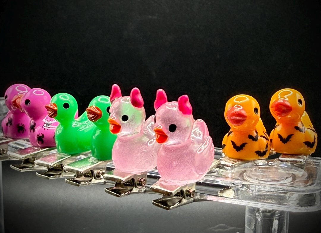 Mini Duck Hair Clips: Customizable Quirky Hair Accessories - Etsy