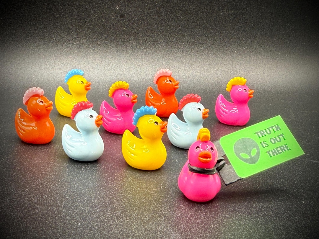 Neon Mohawk Mini Ducks: Custom Tag, Optional Magnet - Cruise, Jeep ...