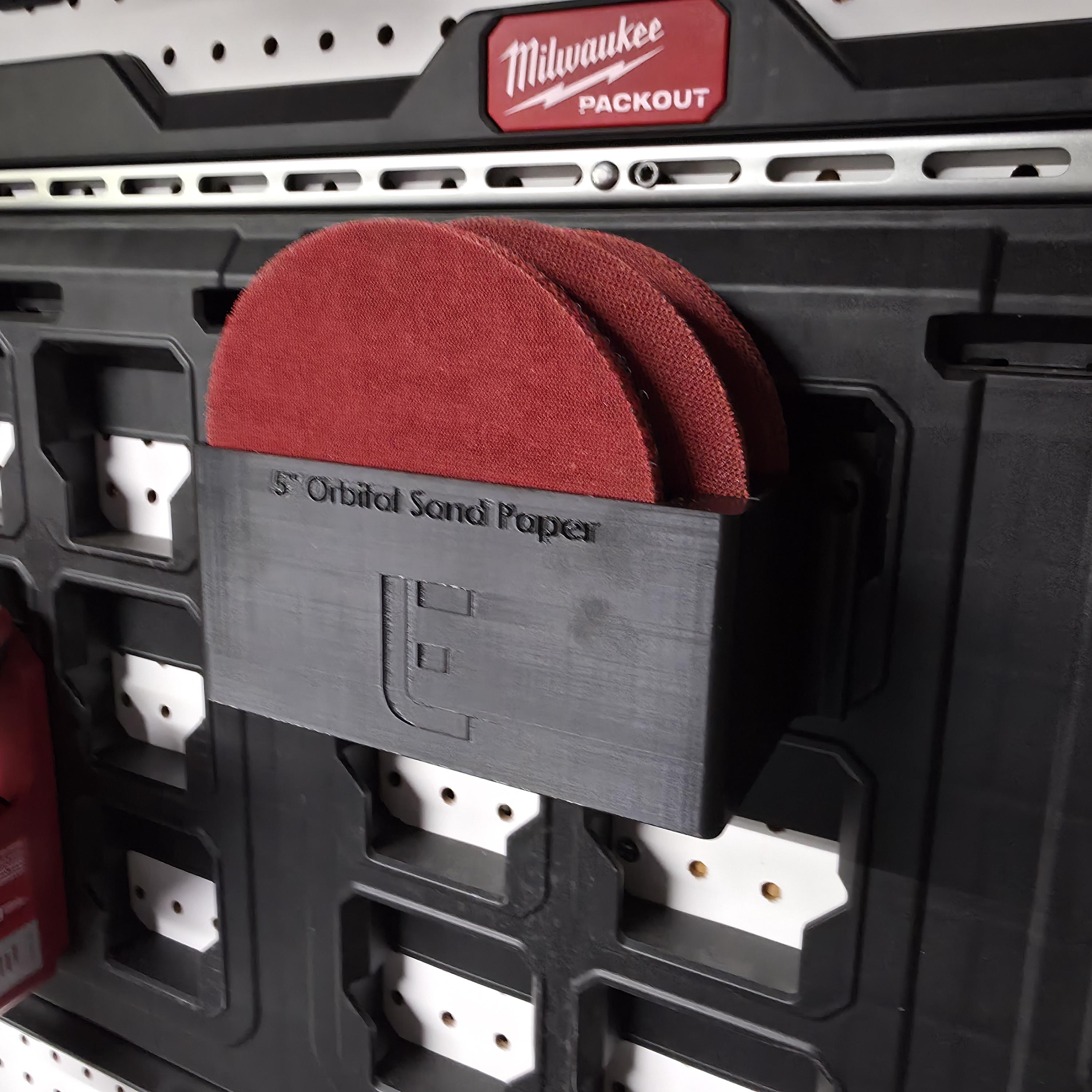 Packout Wall Orbital Sanding Disc Holder Grit Organizer Tool Storage 5 ...