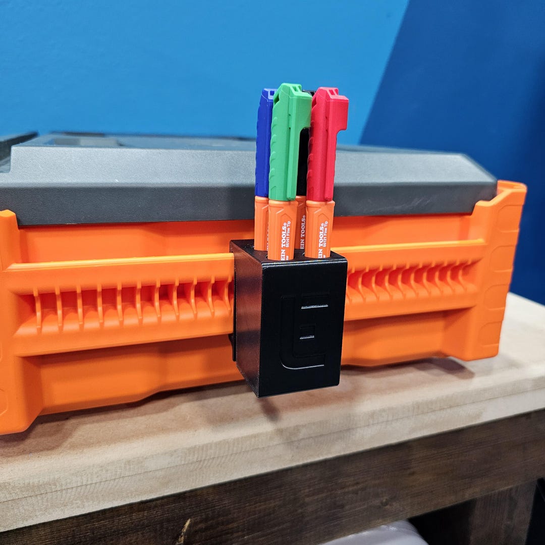 Marker Holder for Klein Modbox Rail – Holds 4 Klein Skribes Markers - Etsy