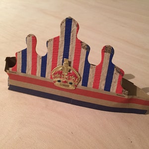 Vintage British Paper Crown With Royal Appliques - Etsy