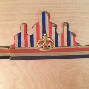 Vintage British Paper Crown With Royal Appliques - Etsy