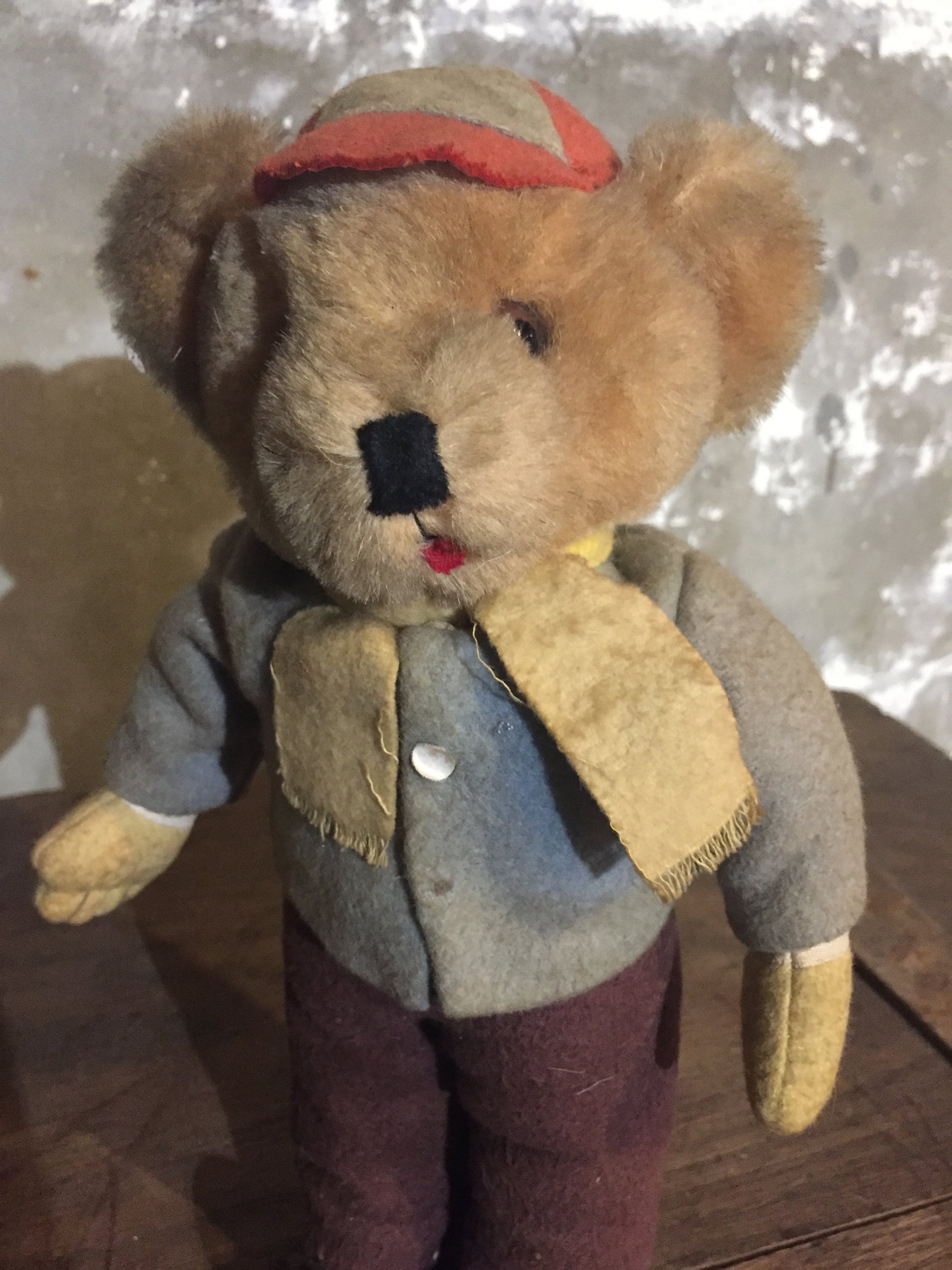 Duo Of Vintage Bell Boy & School Boy Teddy Bears Insured | Etsy