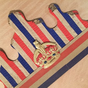 Vintage British Paper Crown With Royal Appliques - Etsy