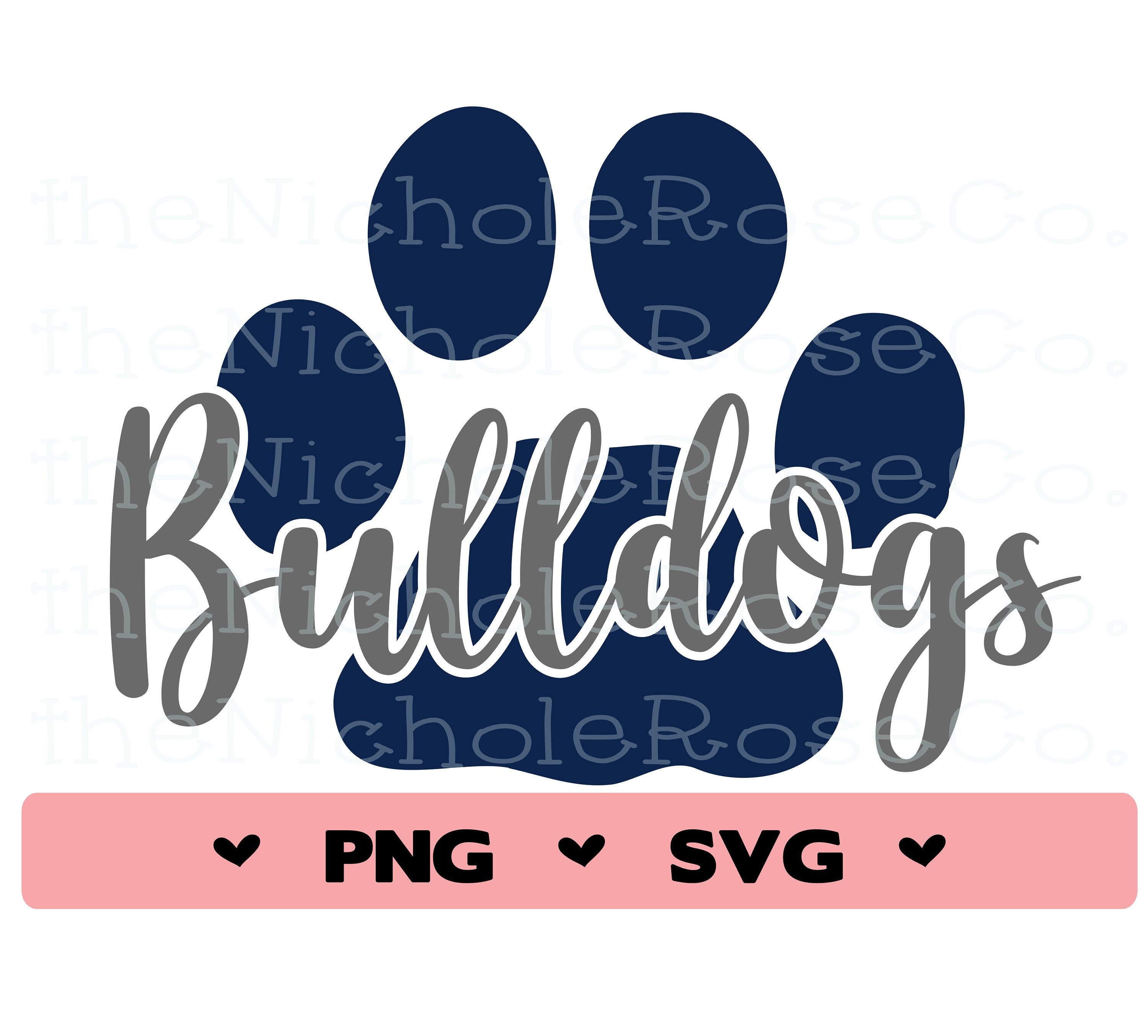 Bulldog Paw Print Clip Art