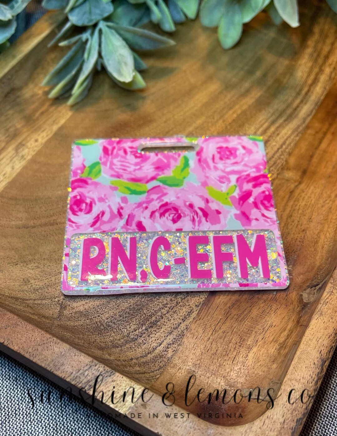 Pink Floral Badge Buddy, Floral Badge, Pink Badge Buddy, Pink Badge ...
