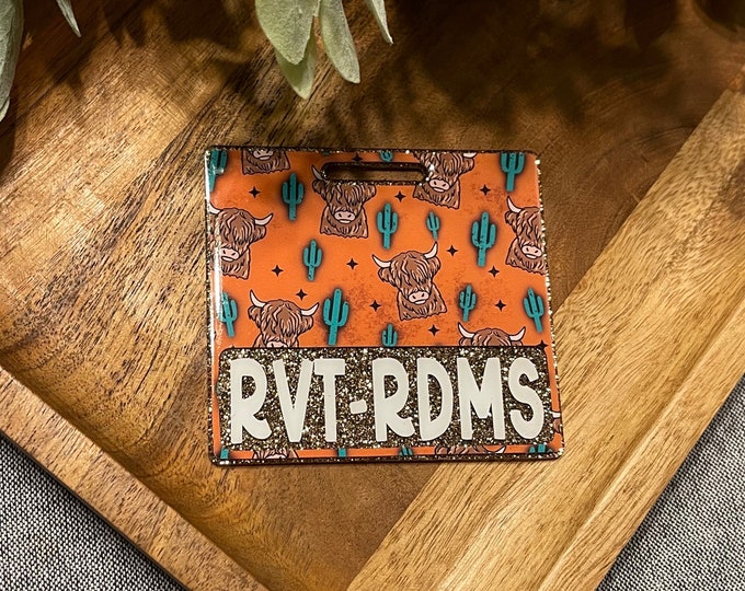 Western Highland Cow Badge Buddy,western Badge Buddy,cactus Badge ...