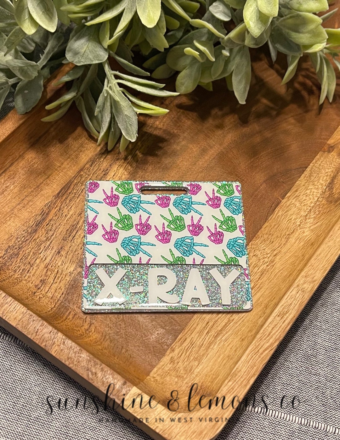 Skeleton Peace Sign Badge Buddy,peace Sign,xray Badge,xray Badge Buddy ...