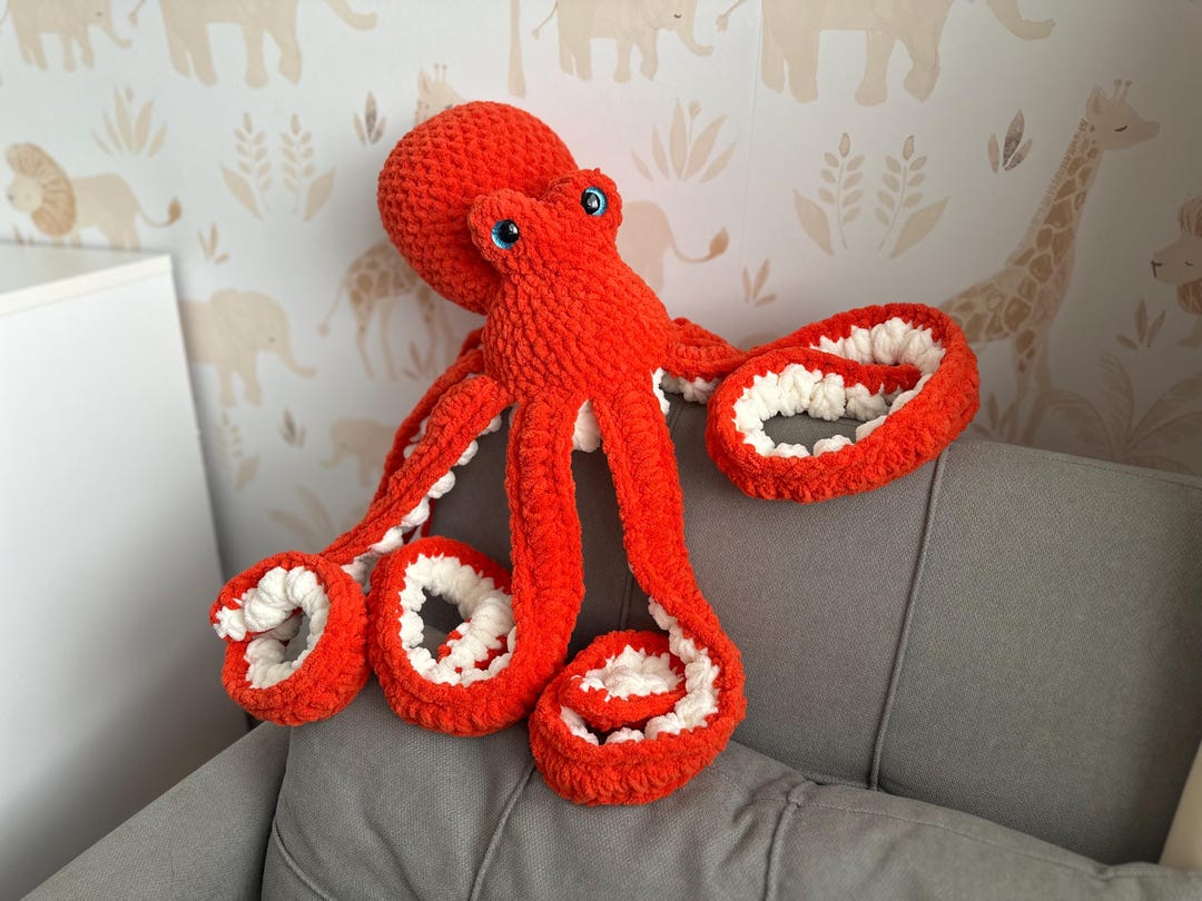 Handmade Giant Crochet Octopus: Plush Stuffed Animal - Etsy