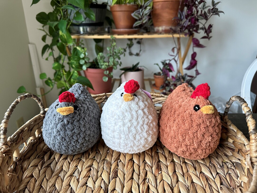 Crochet Plush Chicken | Amigurumi Chicken | Farmhouse Chicken ...