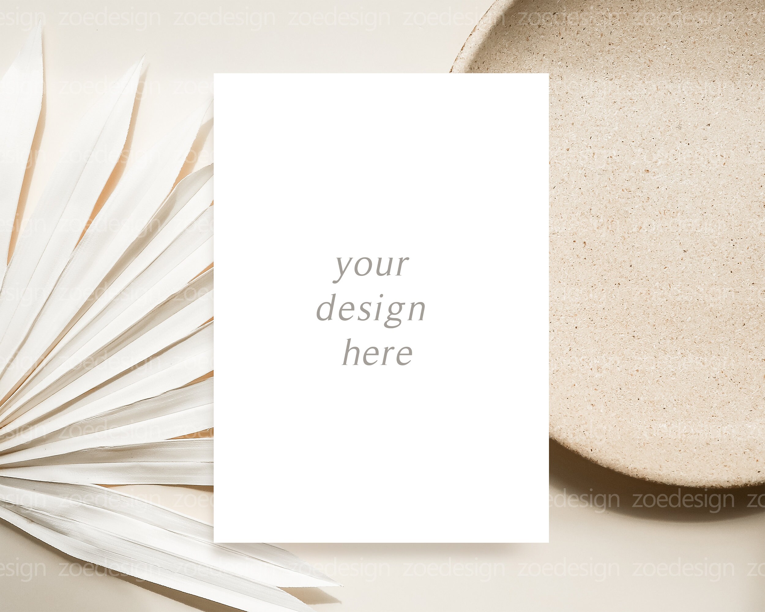 5x7 Card Mockup Minimalism Boho Card Mockup Holiday card | Etsy