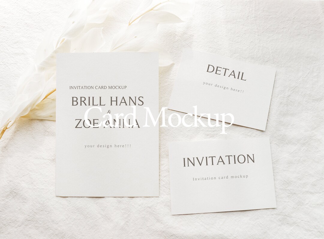 Invitation Mockup Wedding Invitation Mockup Card Mockup Styled Photo ...