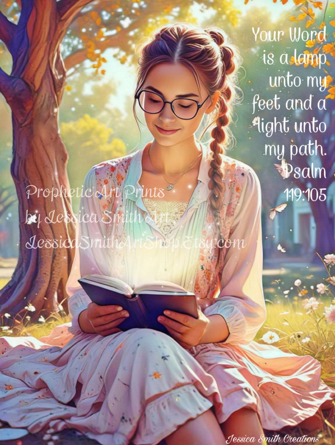 Print #303 / Your Word is My Light / 8.5x11 Cardstock Print - Etsy