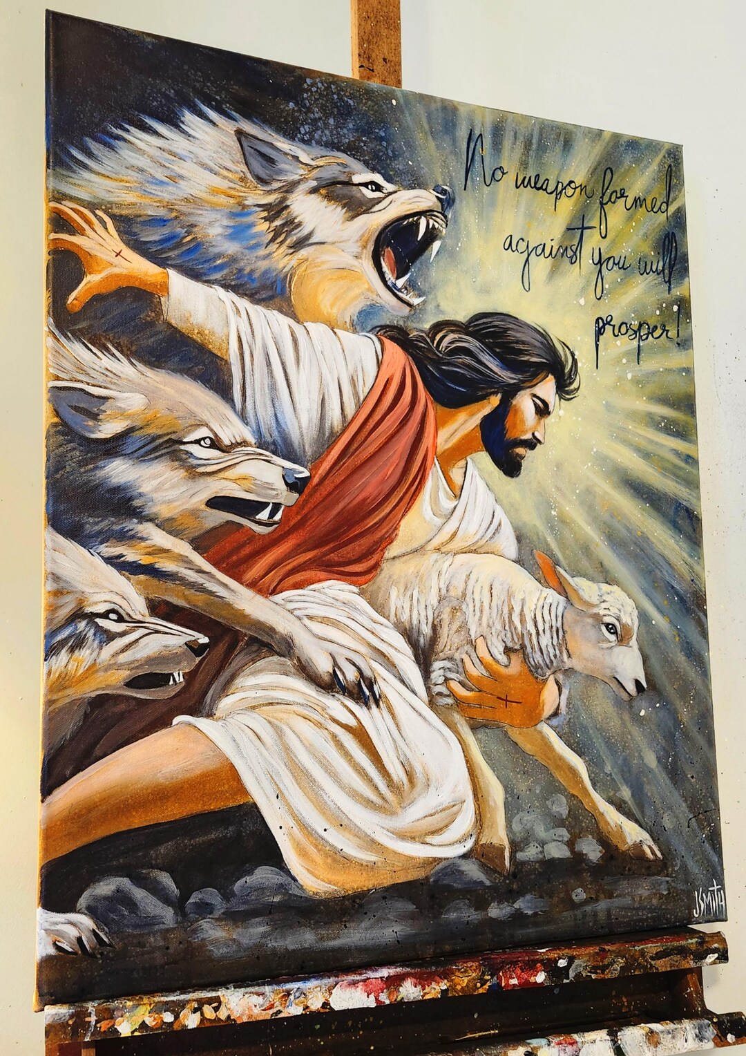 Original 24x30 Acrylic Painting / No Weapon Formed Against You Will ...