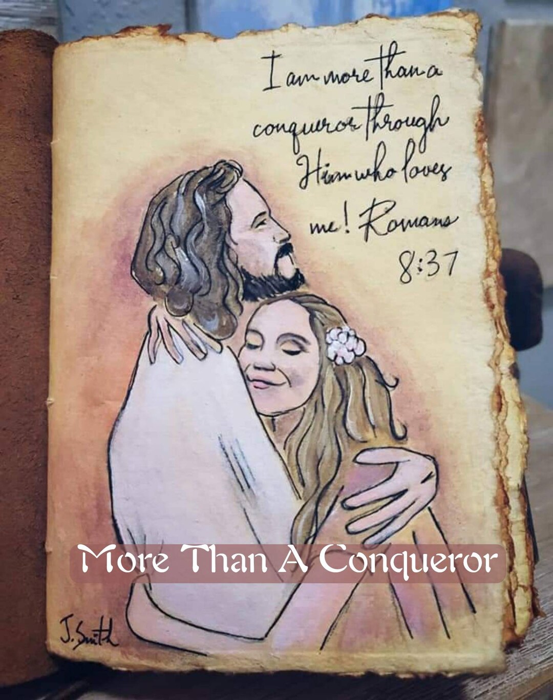 JOURNAL More Than A Conqueror Vintage Style Journal - Etsy
