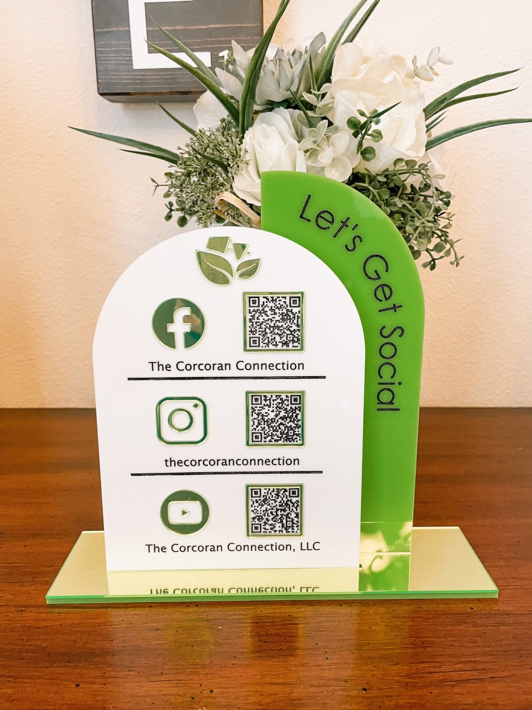Let’s Get Social Sign| Social Media Sign| Scan to Pay| QR Code Sign ...
