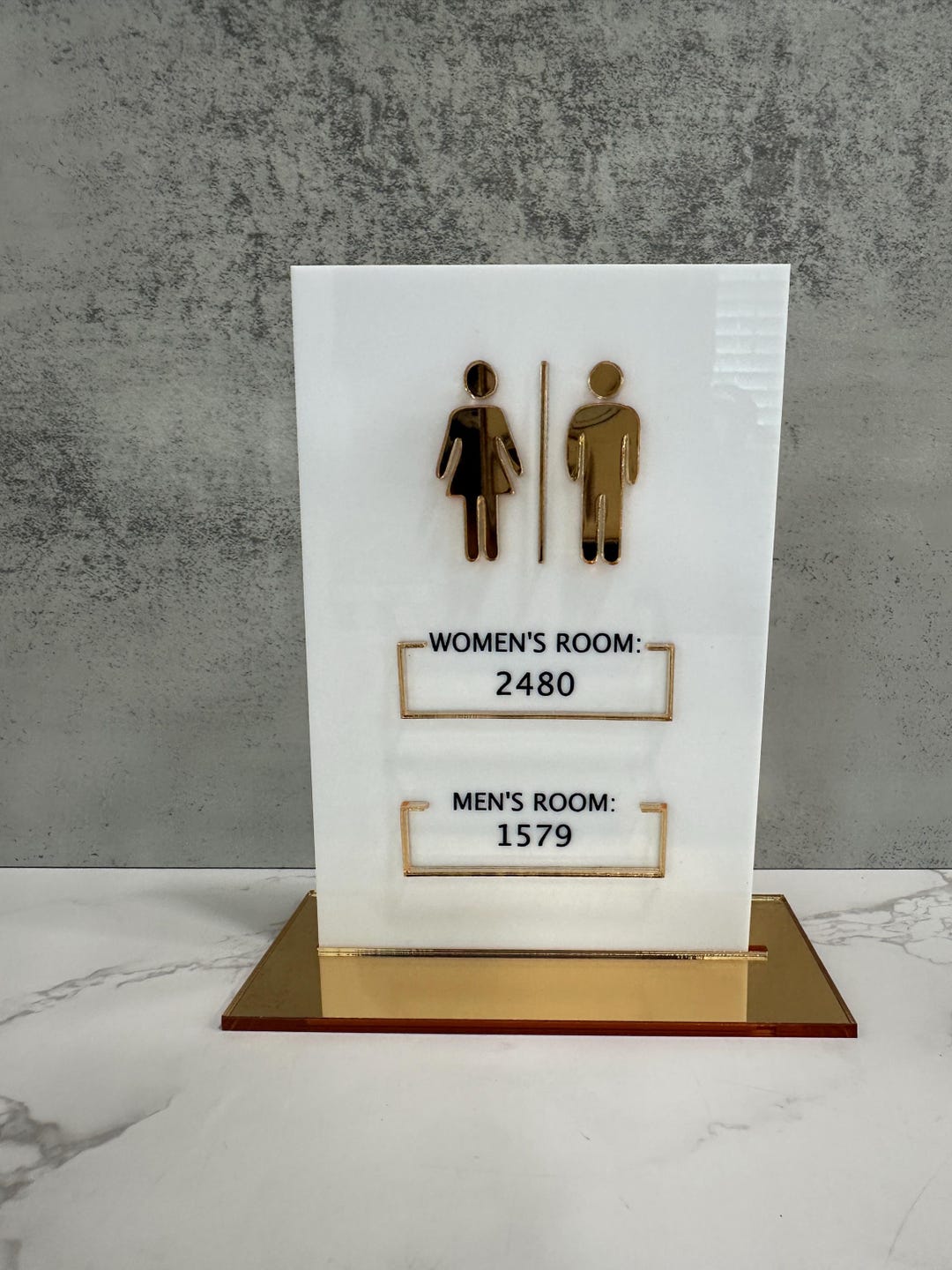 Personalized Bathroom Code Acrylic Business Sign - Etsy