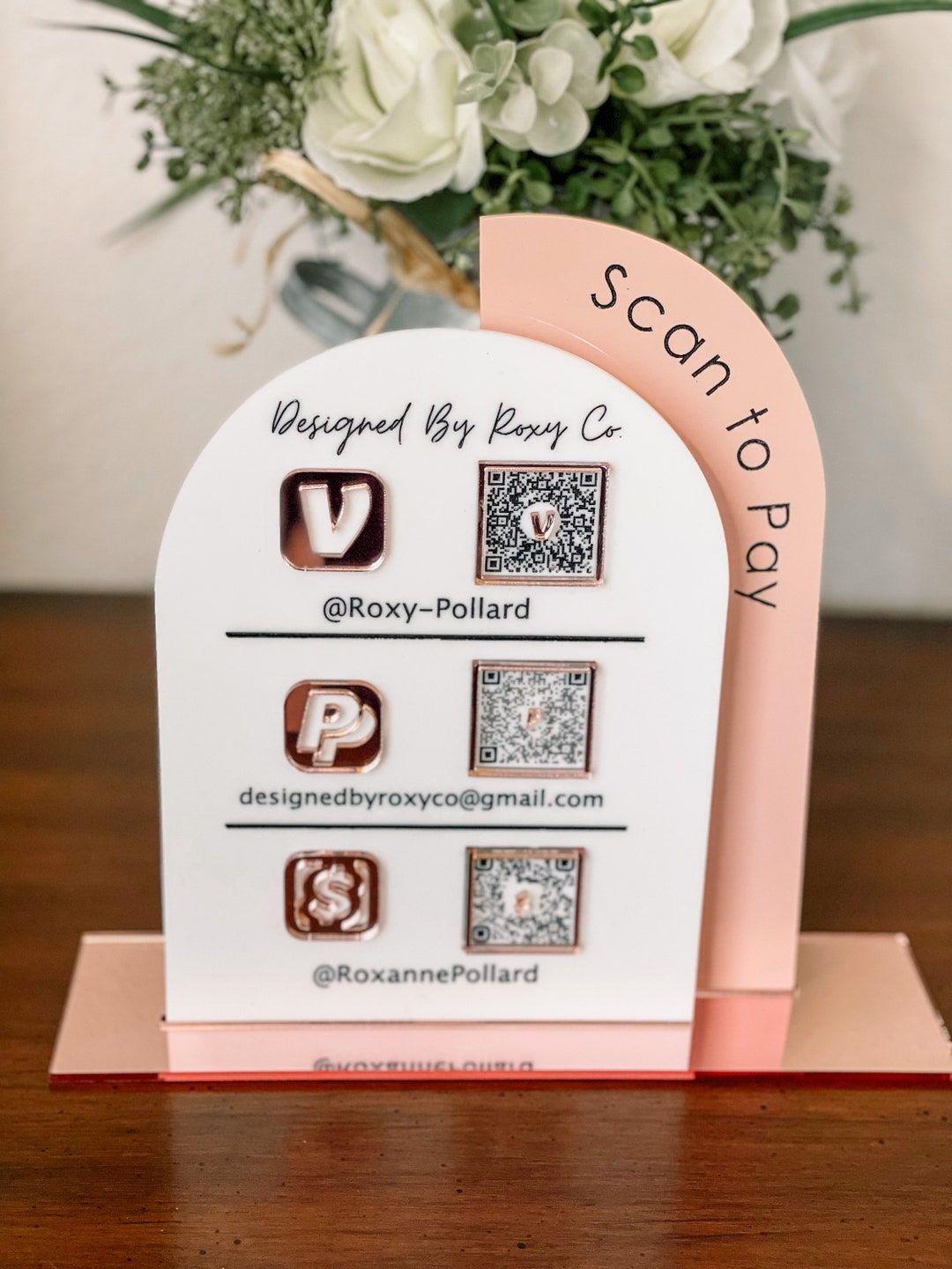 Custom QR Code Payment Sign: Acrylic Business Display - Etsy